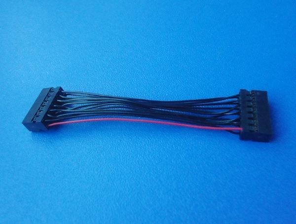 Dupont Electronics Wire Harness Double Rows Crimp Connector Red Black